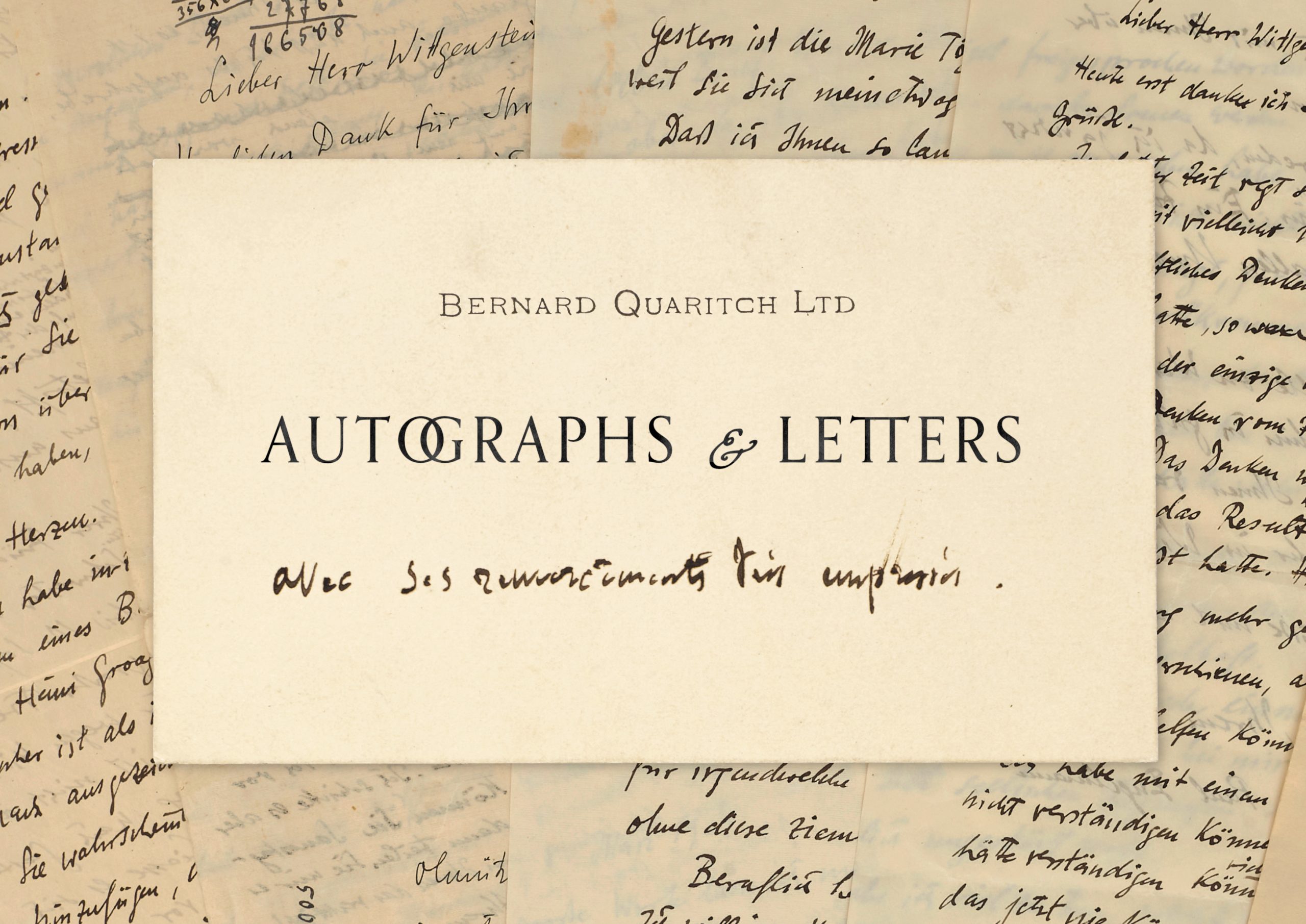 Autographs & Letters - Bernard Quaritch Ltd - Rare books, manuscripts ...